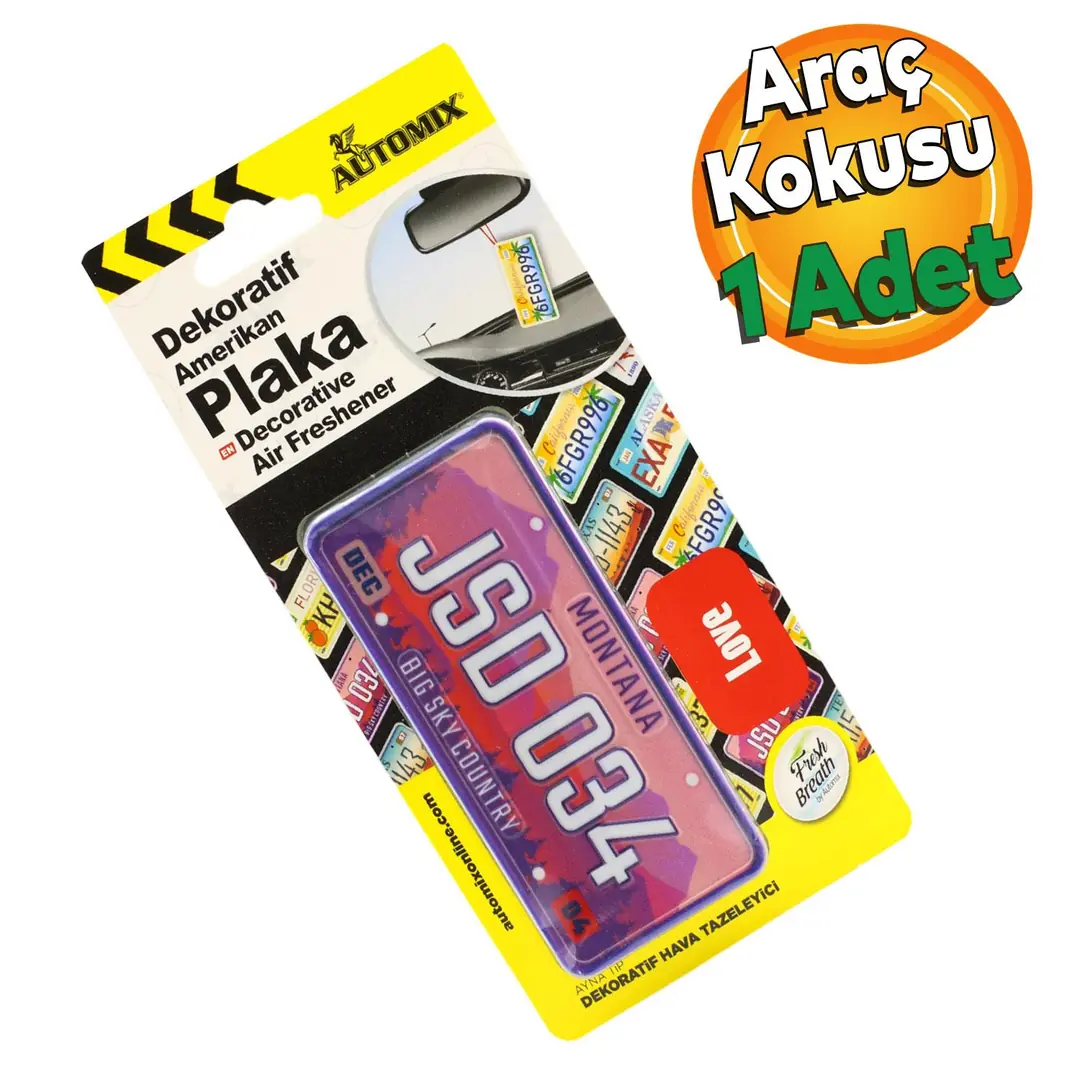 Automix Araba Araç Oto Otomobil Plaka Koku Parfüm Esans Montana 44619 ...