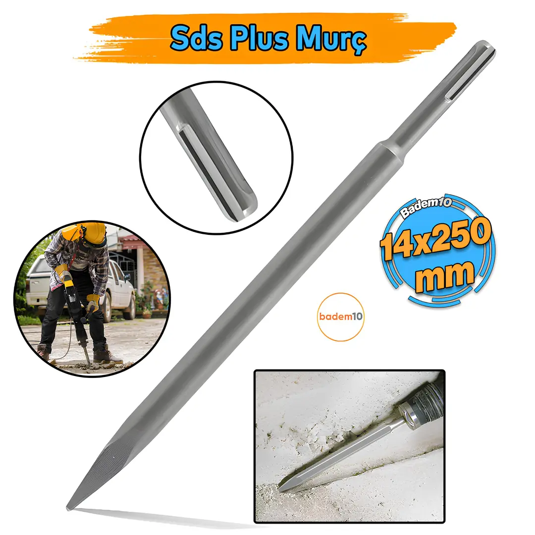 Matkap Uyumlu Sds Plus Murç Uç Kırıcı Keski Beton Kaya Taş Maden Delici ...