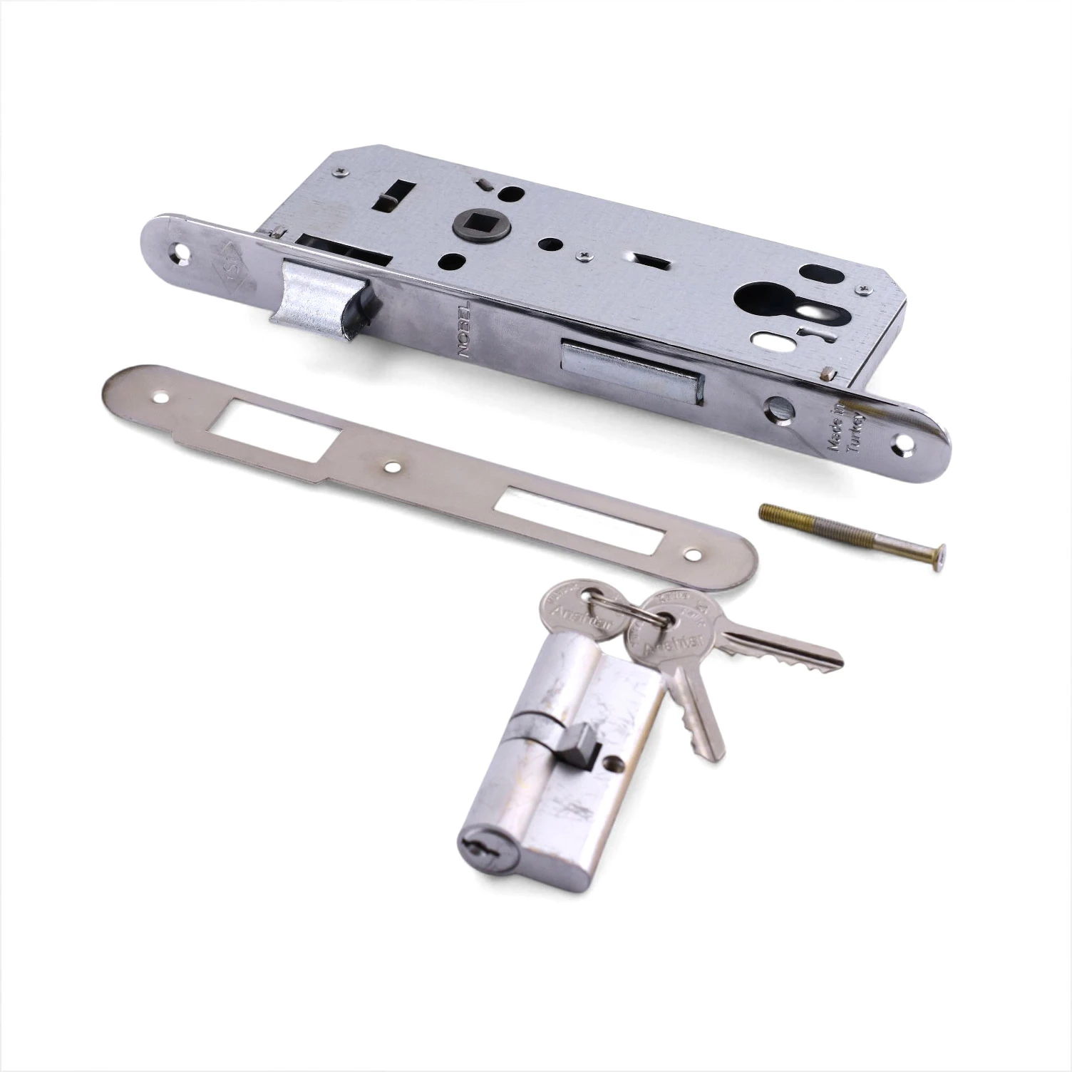 Yale Dış Kapı Kilidi Oda Kapısı Barelli Silindirli 40x23 mm 3 Anahtarlı ...