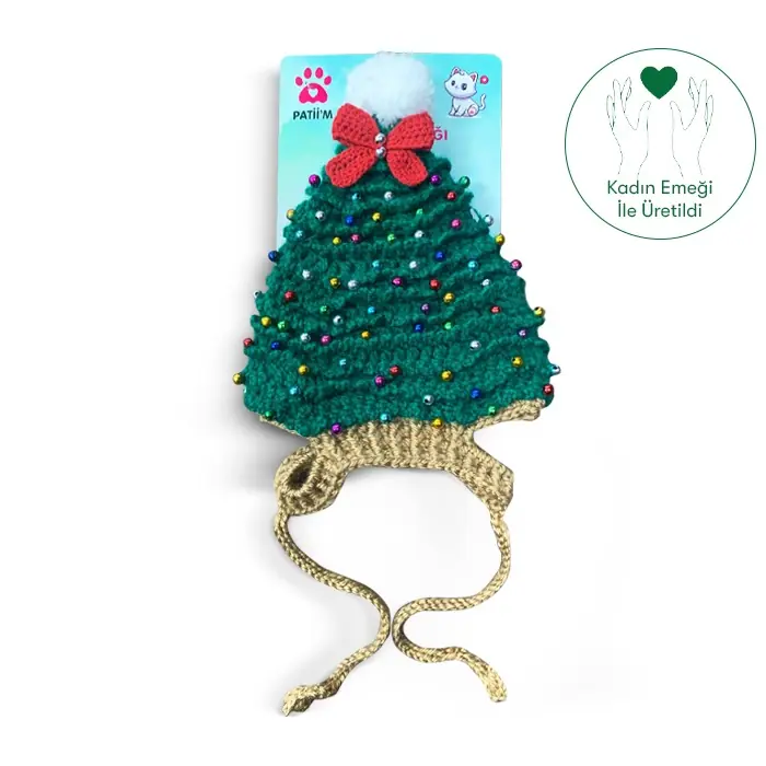 Patii'm Yılbaşı Özel Örgü Büyük Boy Şapka