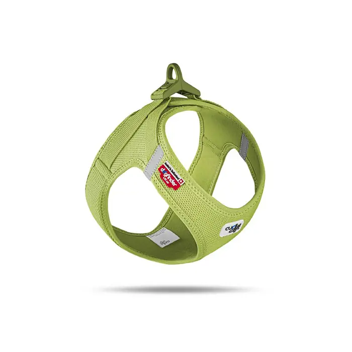 Curli Vest Harness Clasp Air-Mesh Köpek Göğüs Tasması Lime Large