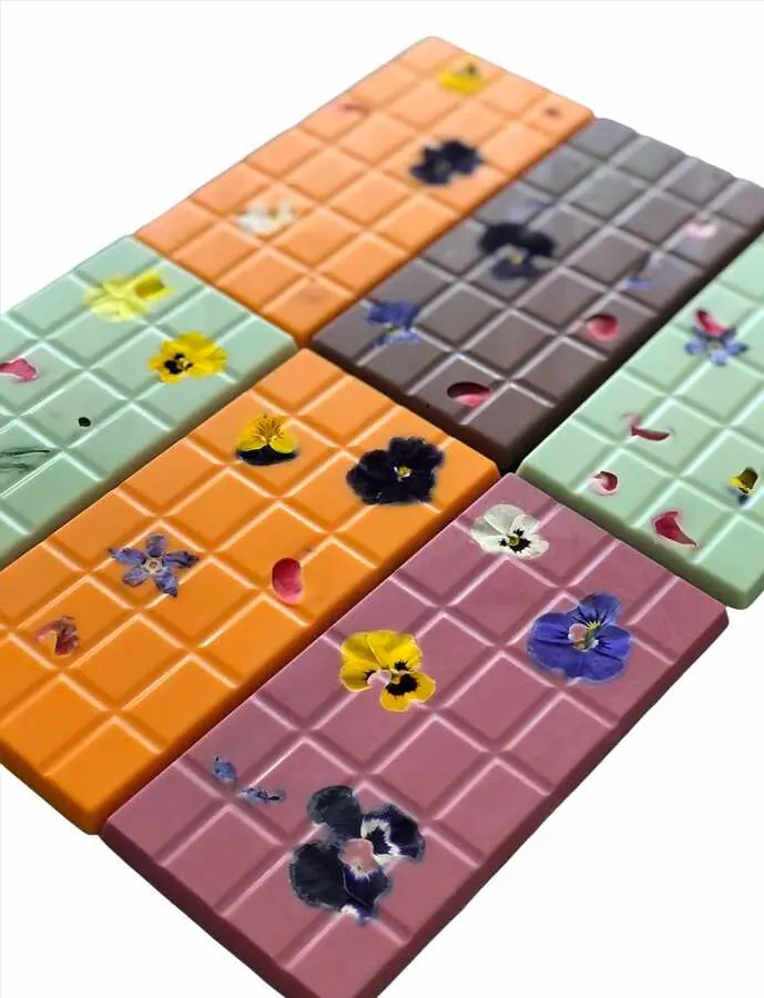 Çiçekli Tablet Çikolata