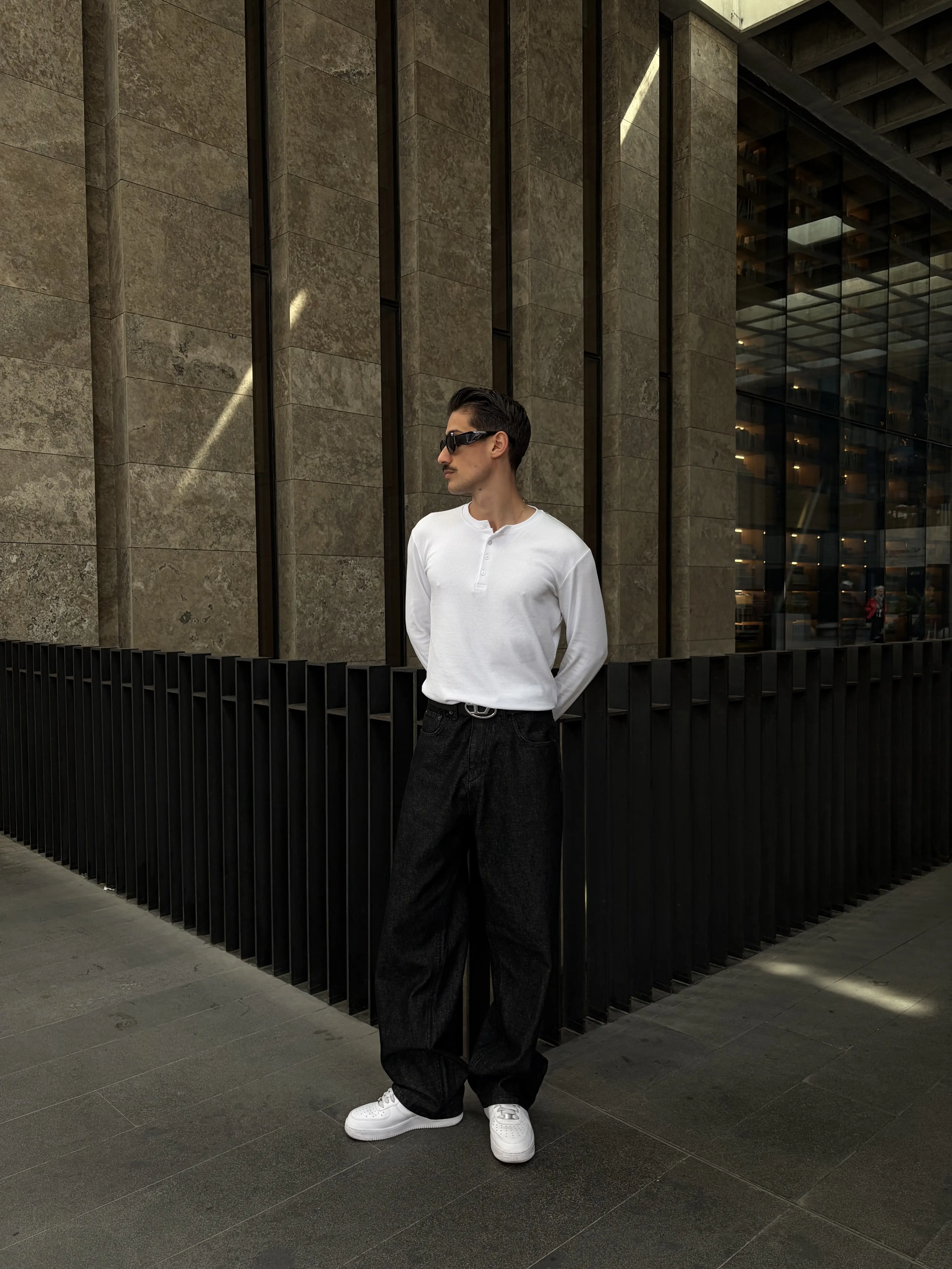 Obsidian Wide Baggy Jean