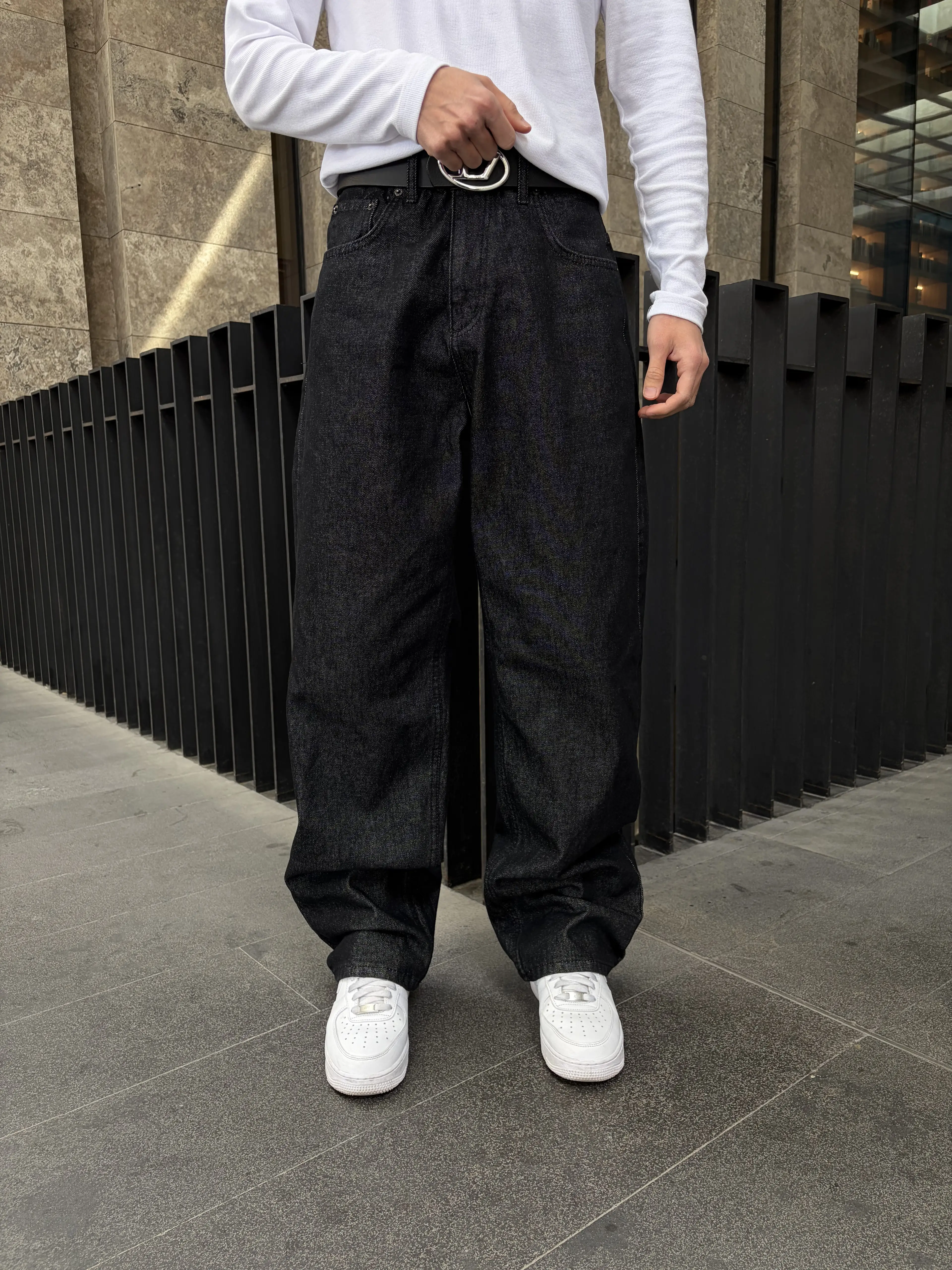 Obsidian Wide Baggy Jean