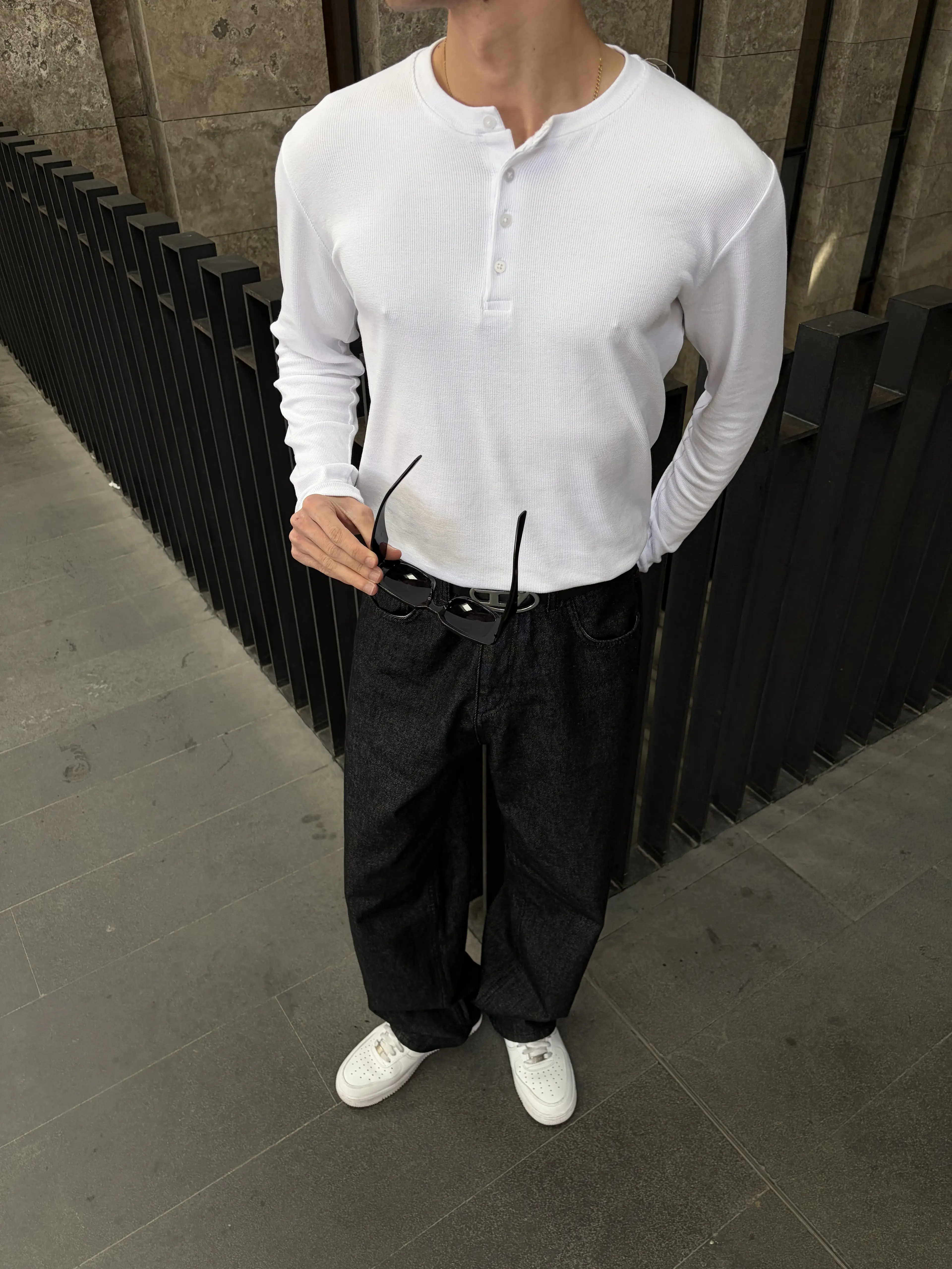 Obsidian Wide Baggy Jean