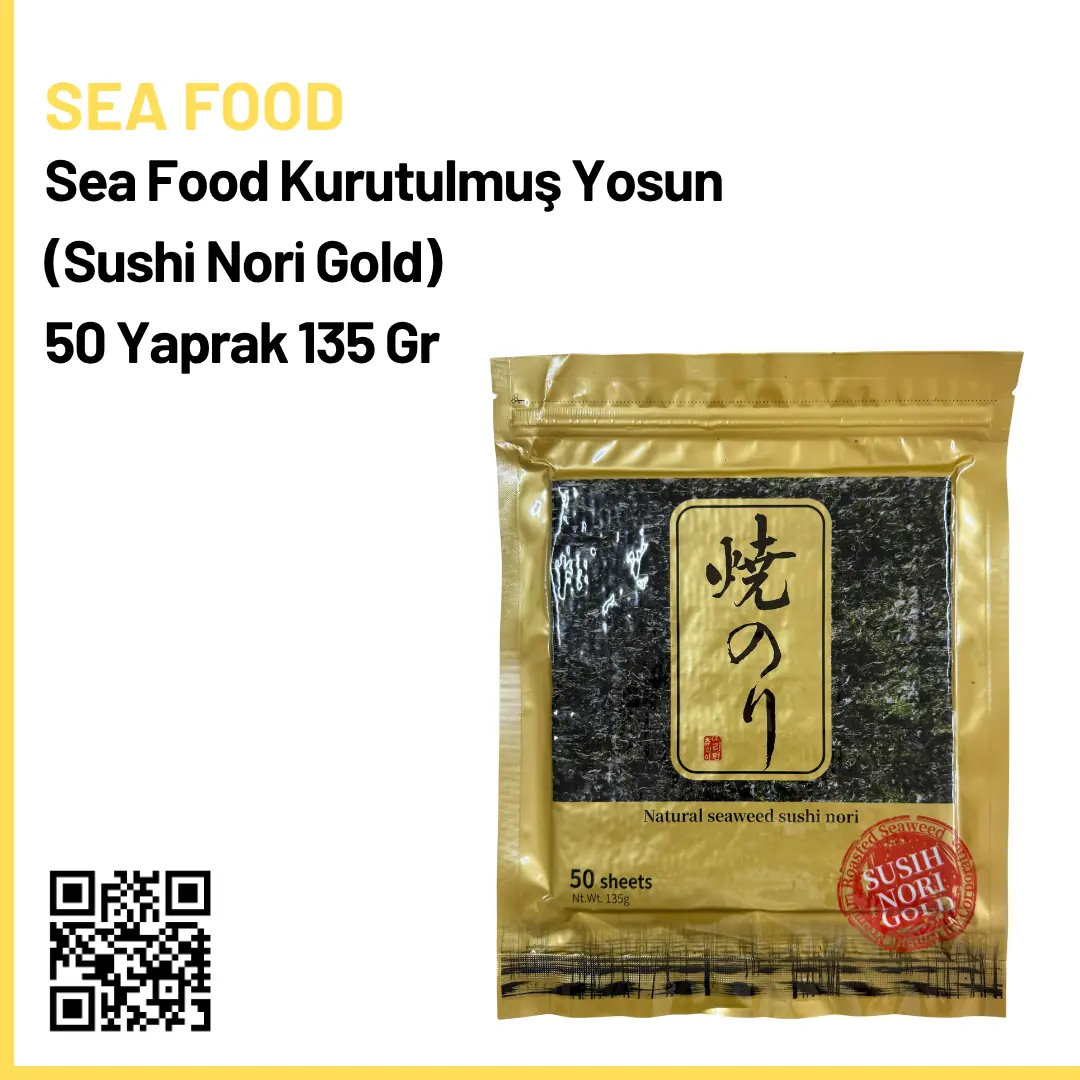 Sea Food Kurutulmuş Yosun (Sushi Nori Gold) 50 Yaprak 135 Gr ...