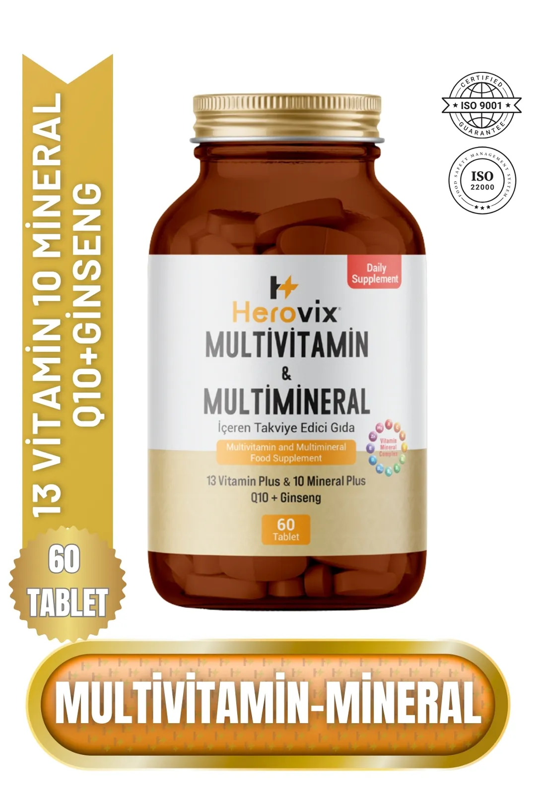 Herovix Multivitamin ve Multimineral 60 Tablet
