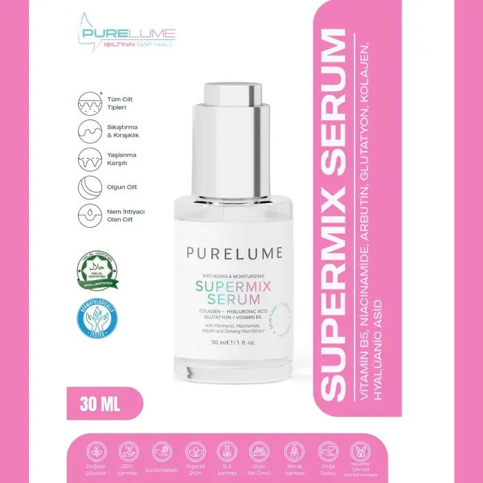 PURELUME SUPER MIX BOTOX ETKİLİ CİLT SIKILAŞTIRICI BAKIM SERUMU 30 ml