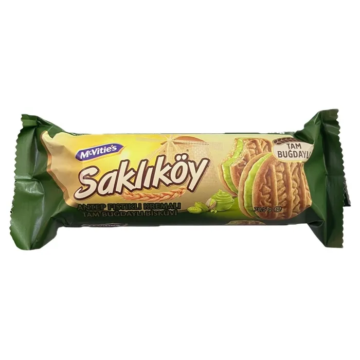 Ülker McVities Saklıköy Antep Fıstıklı Kremalı Tam Buğdaylı Bisküvi 78.5 Gr
