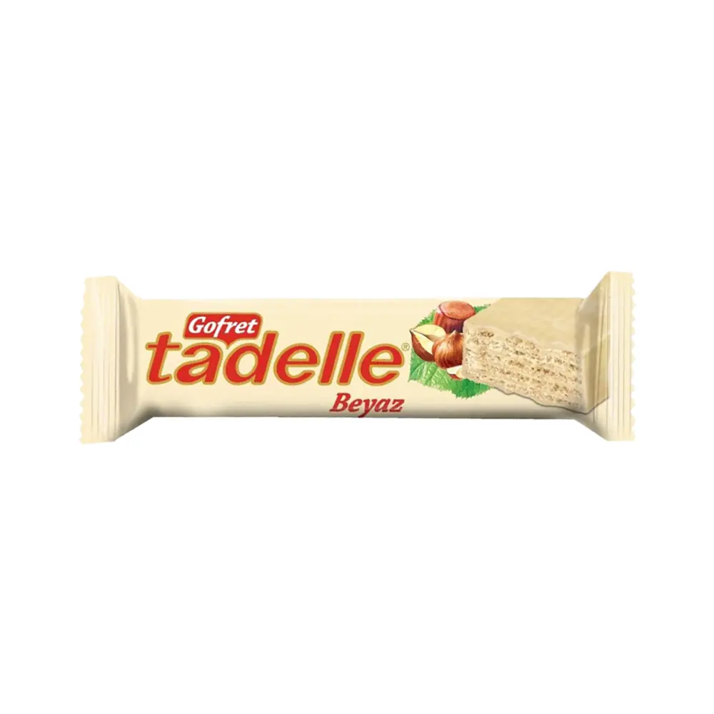 Tadelle Beyaz Çikolata Kaplı Sütlü Krema Dolgulu Gofret 28 g