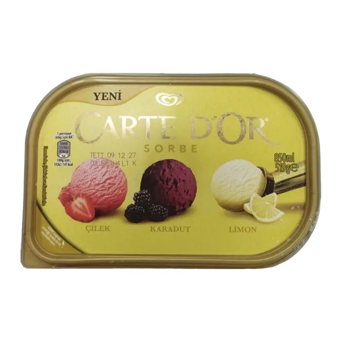 Algida Carte D'or Sorbe Çilek Karadut Limon 850 Ml