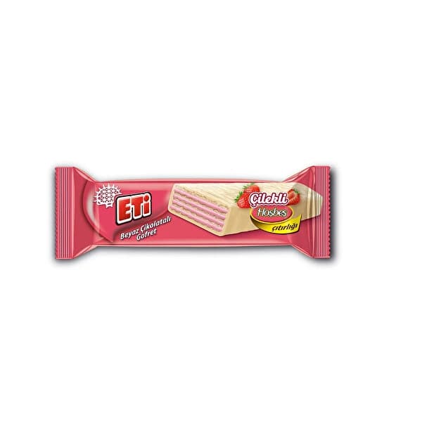 Eti Hoşbeş Beyaz Çikolatalı Gofret Çilekli 29 Gr