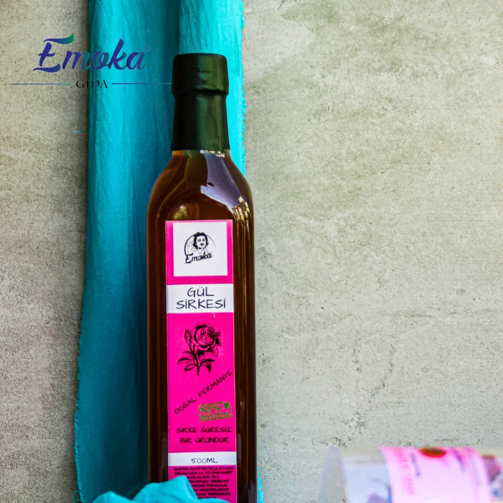 Gül Sirkesi Cam Şişe 500ml - Emoka