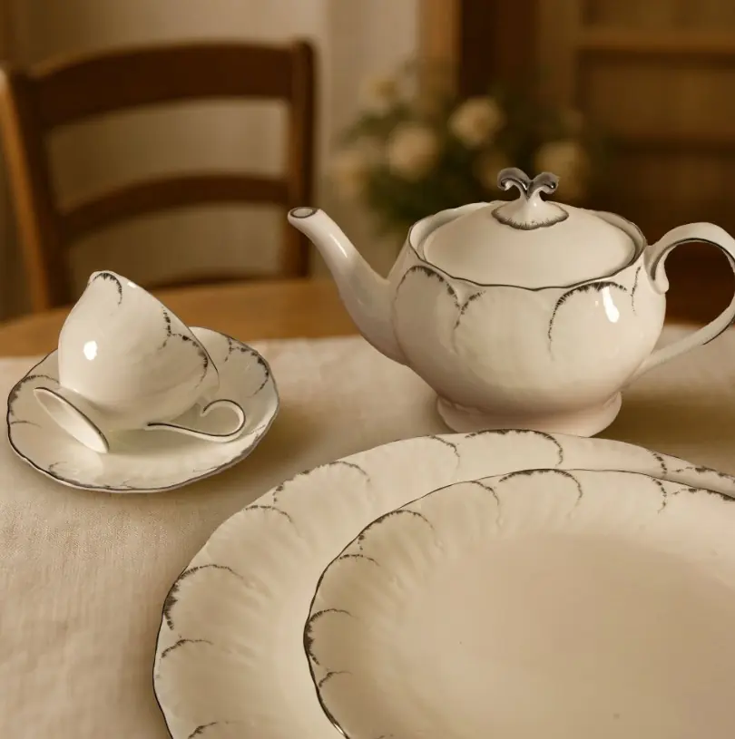 WANELLİ Tiffany Platin Çay Seti 24 Parça