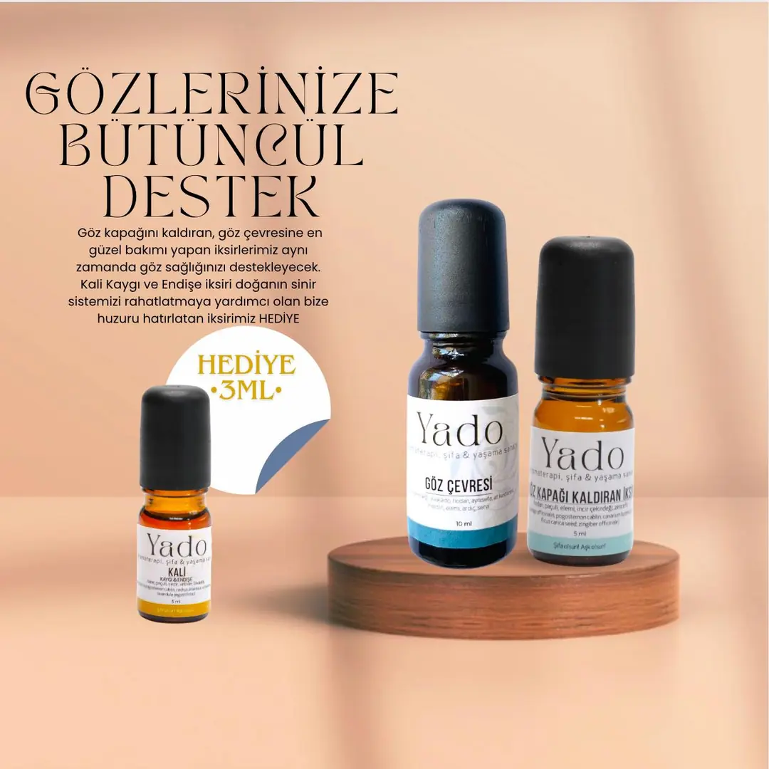 GÖZ ÇEVRESİ VE GÖZ KAPAĞI İKSİRİ 3 ML KALİ KAYGI ENDİŞE İKSİRİ HEDİYE