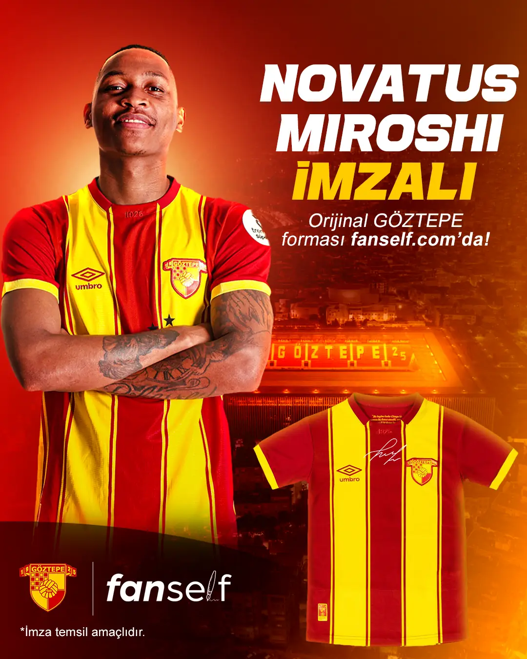 Novatus Miroshi İmzalı Göztepe Forması | Fanself