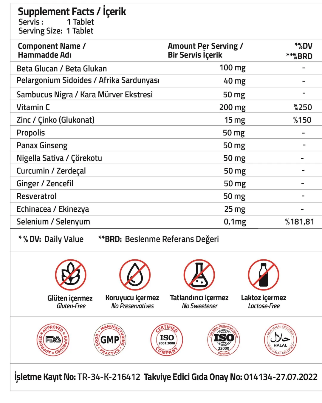 Validus Immun Beta Glucan Sambucus Nigra + Pelargonium + Resveratrol ...