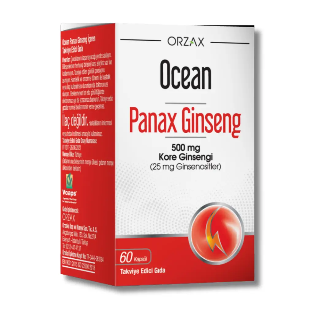 Ocean Panax Ginseng 500 mg 60 Kapsül Ürün Fiyatı ve Yorumları