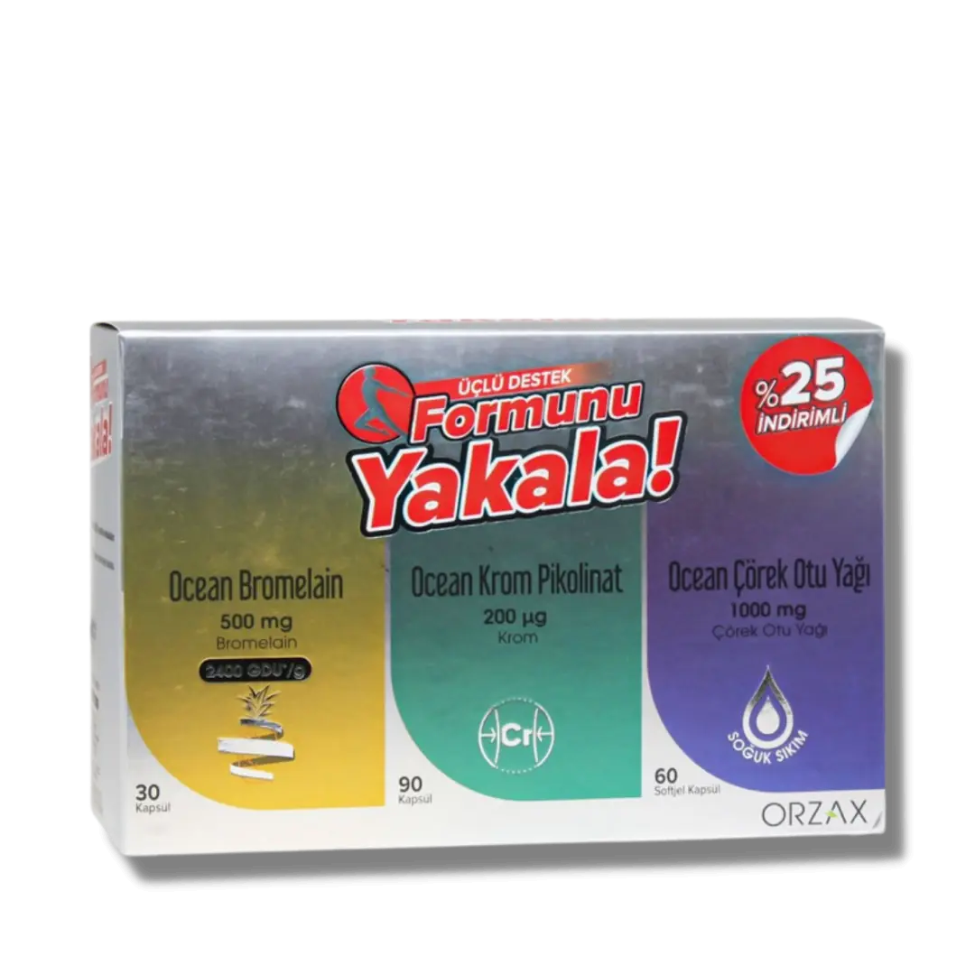 Ocean Formunu Yakala 3'lü Set-Krom, Bromelain, Çörek Otu Ürün Fiyatı ve ...