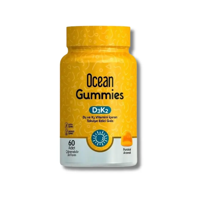 Ocean Gummies D3K2 60 Adet Çiğnenebilir Jel Form İçeren Takviye Edici ...