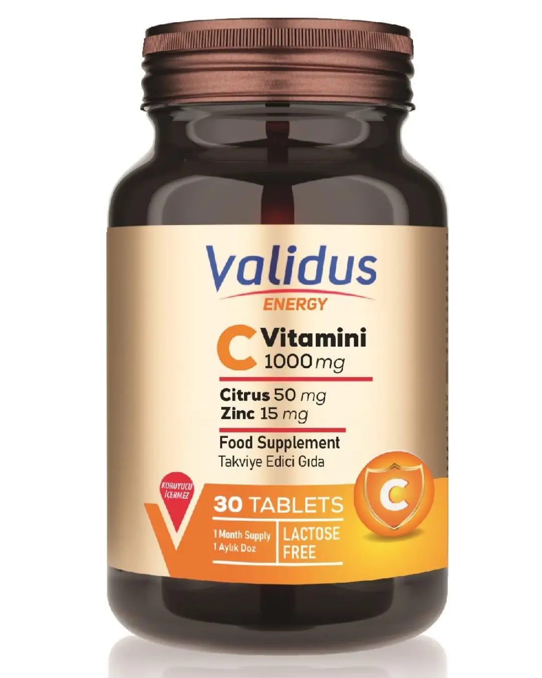 Validus Vitamin C 1000 Mg + Citrus + Zinc 30 Tablet