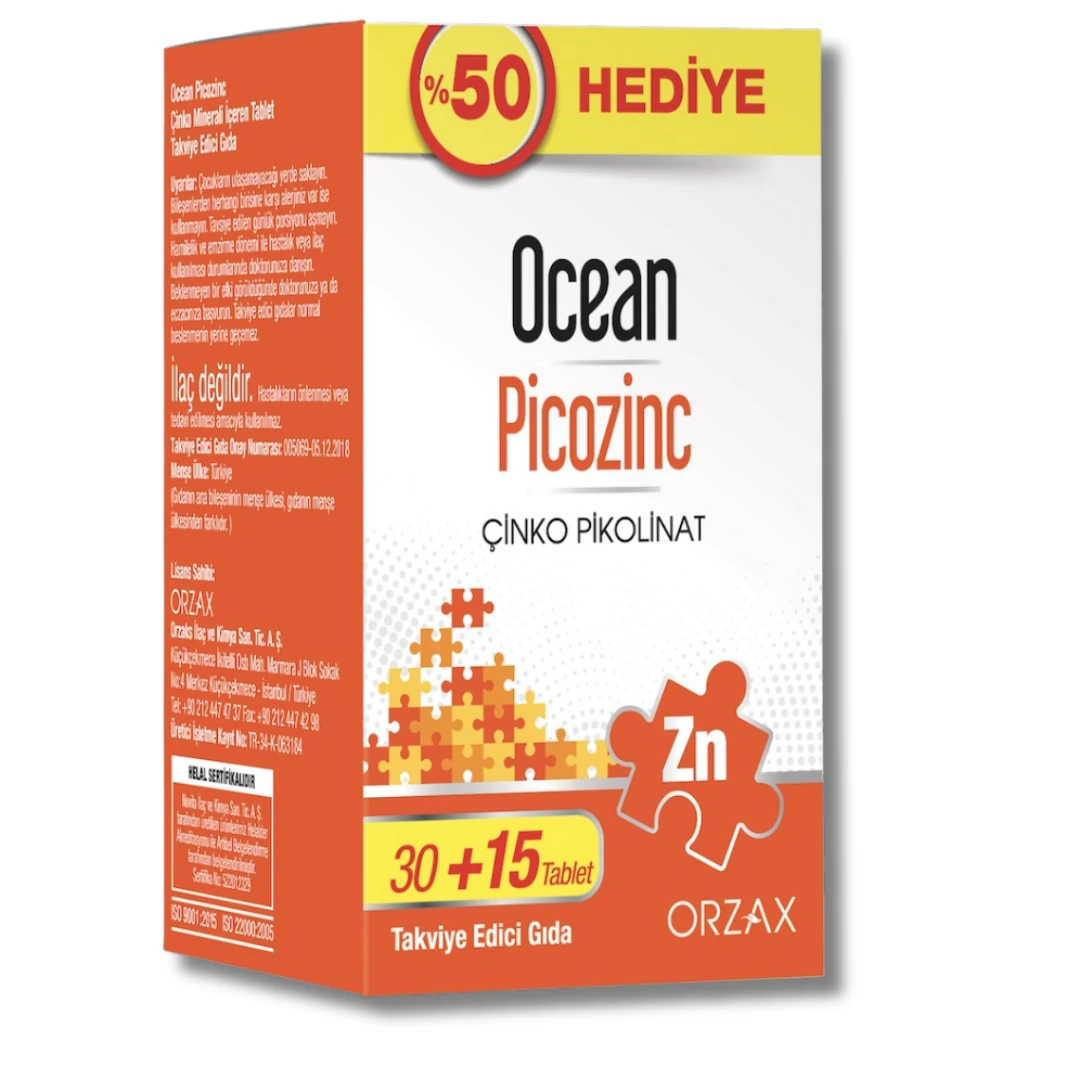 Orzax Ocean Picozinc 45 Tablet Fiyatı ve Yorumları