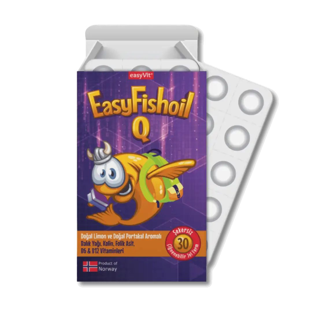 Easyvit Q Kolin Balık Yağı 30 Çiğnenebilir Tablet Fiyatı ve Yorumları