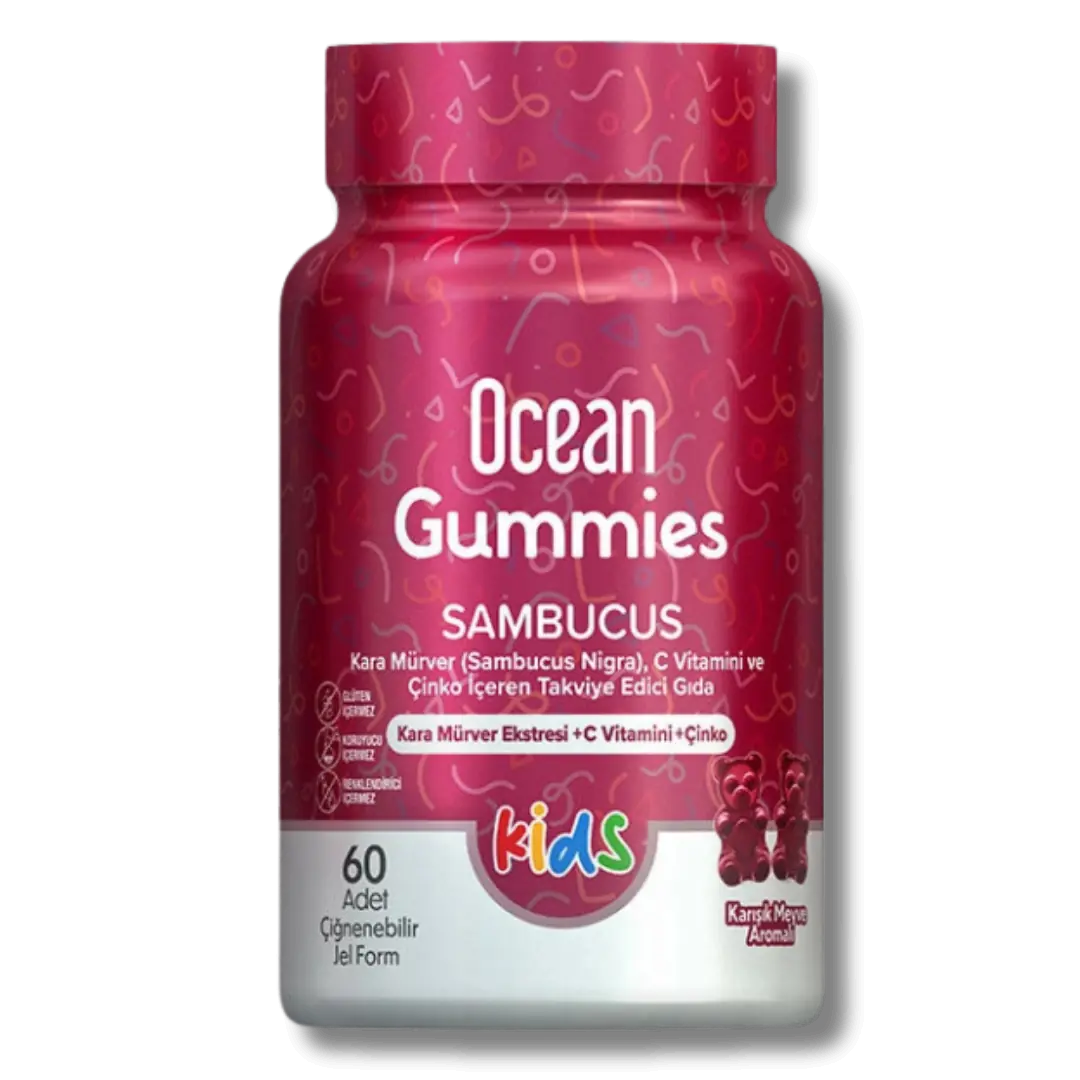 Orzax Ocean Gummies Sambucus Kids Takviye Edici Gıda 60 Adet ...