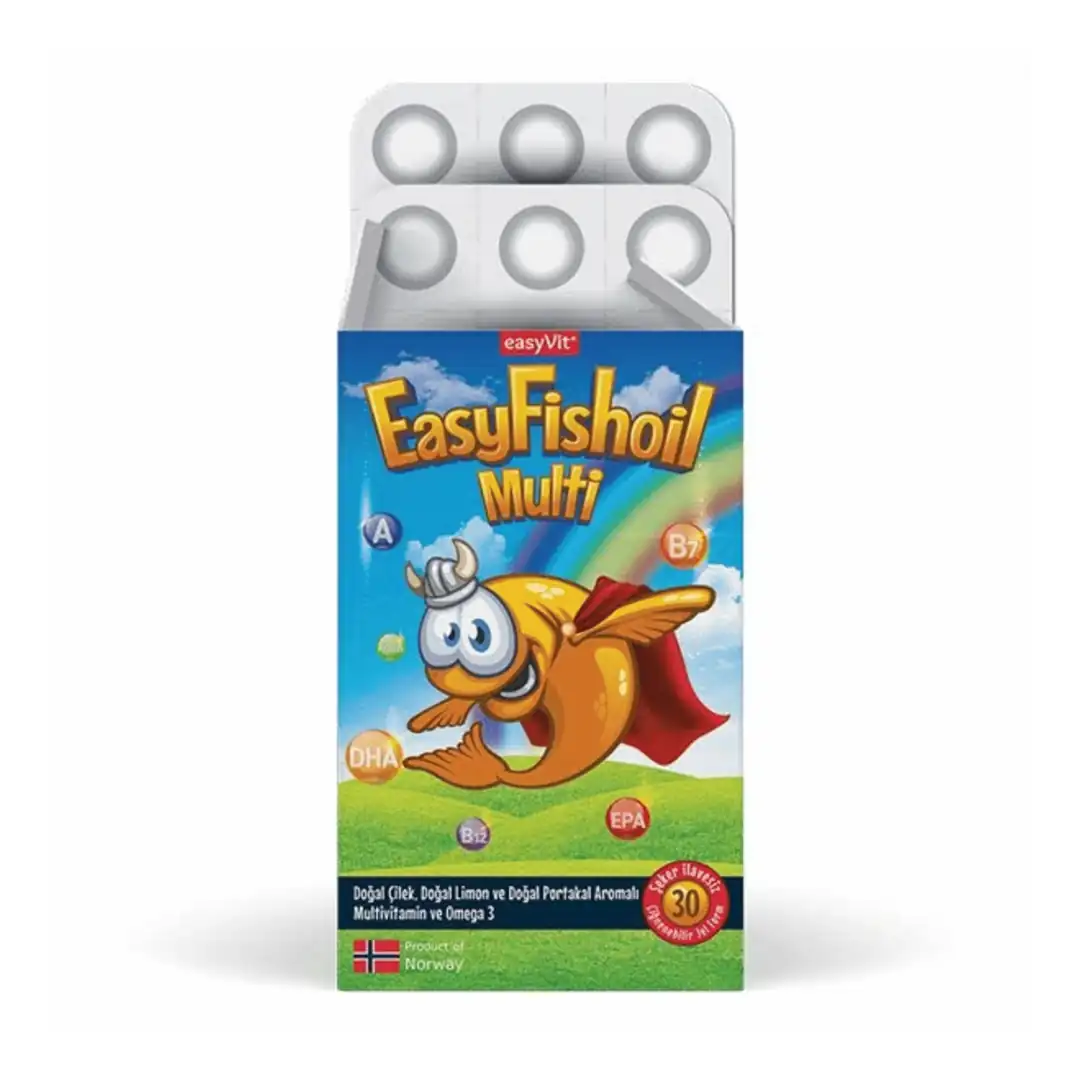 Easyvit Multi Balık Yağı Multivitamin 30 Çiğnenebilir Tablet