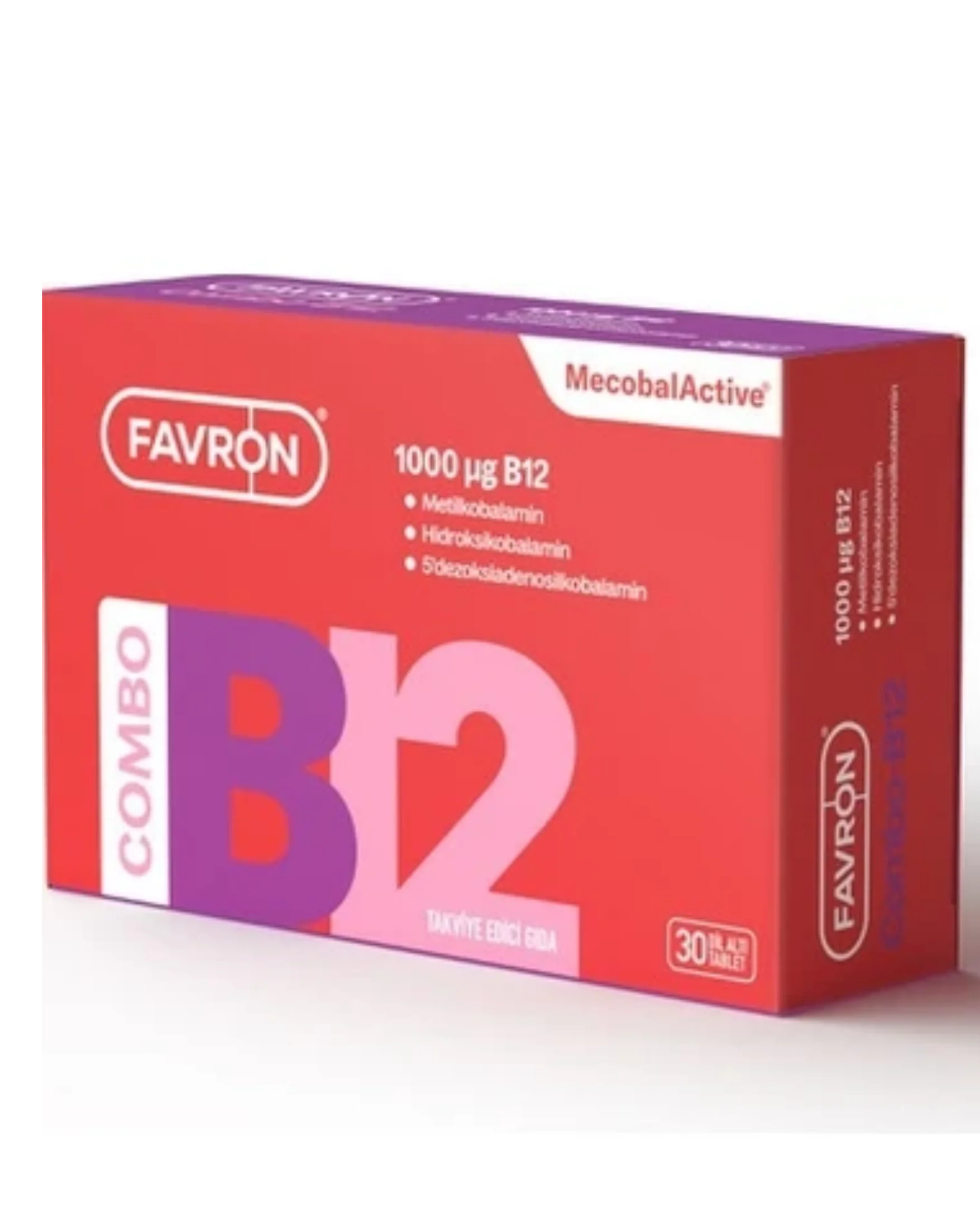 Favron Combo Vitamin B12 Içeren Dilaltı Tablet Takviye Edici Gıda -30 ...
