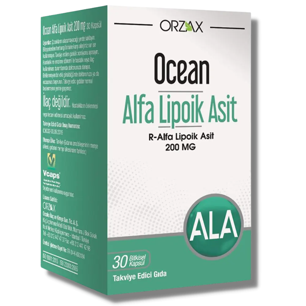 Ocean Alfa Lipoik Asit 200 Mg 30 Kapsül - VitaminBox