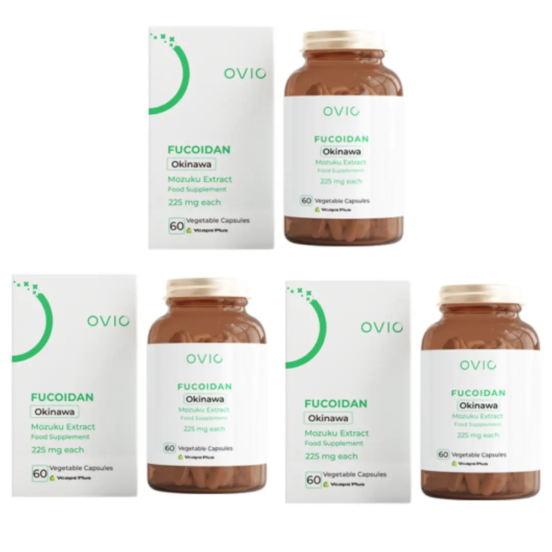 Ovio Fucoidan Okinawa Mozuku Extract 225 mg (3’lü Paket-180 Kapsü)