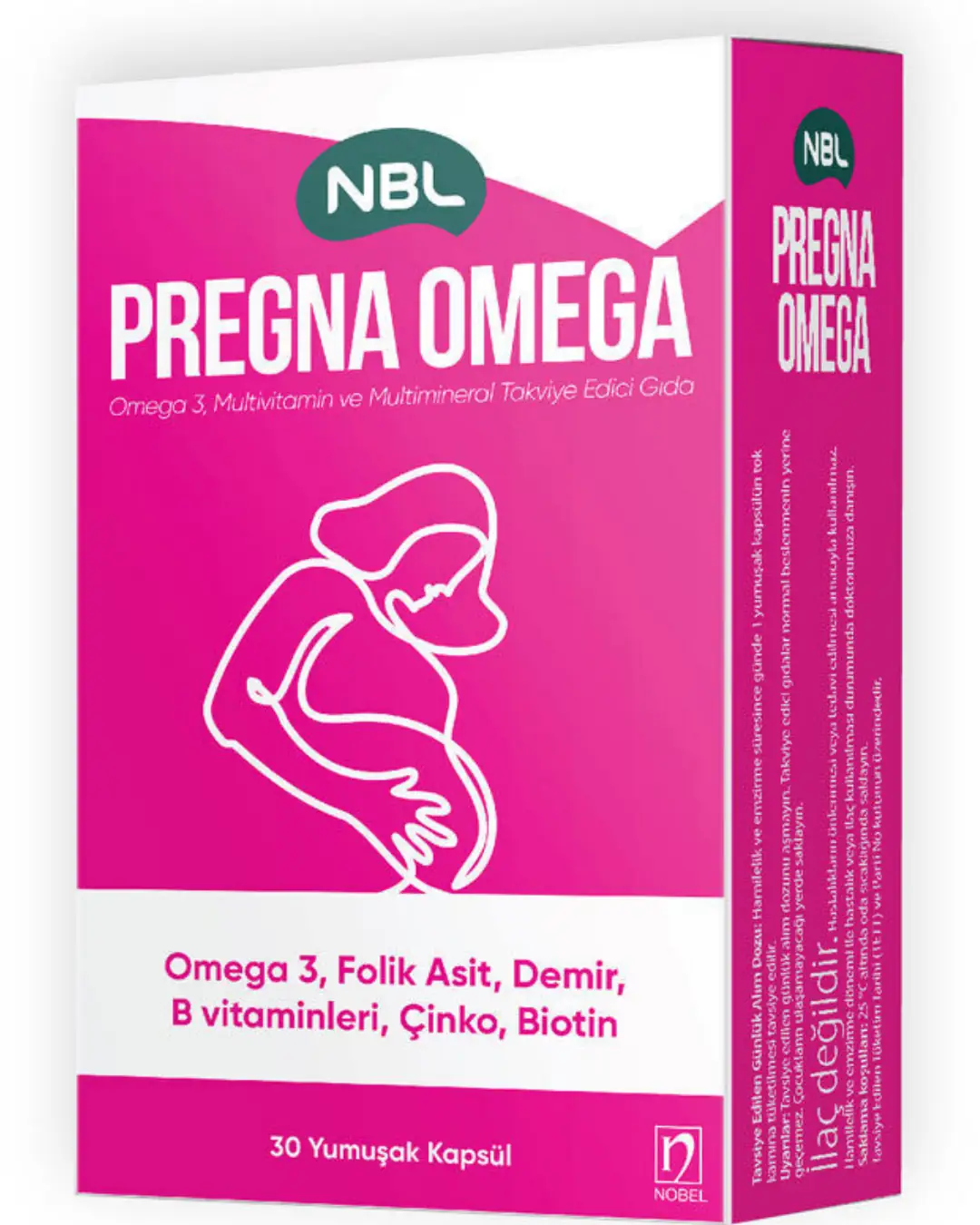 NBL Pregna: Omega-3, Multivitamin ve Multimineral - 30 Yumuşak Kapsül