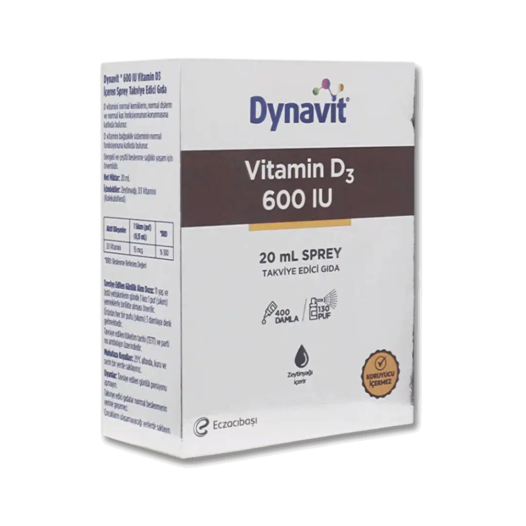 Eczacıbaşı Vitamin D3 600 IU Sprey 20 ml Fiyatı ve Yorumları