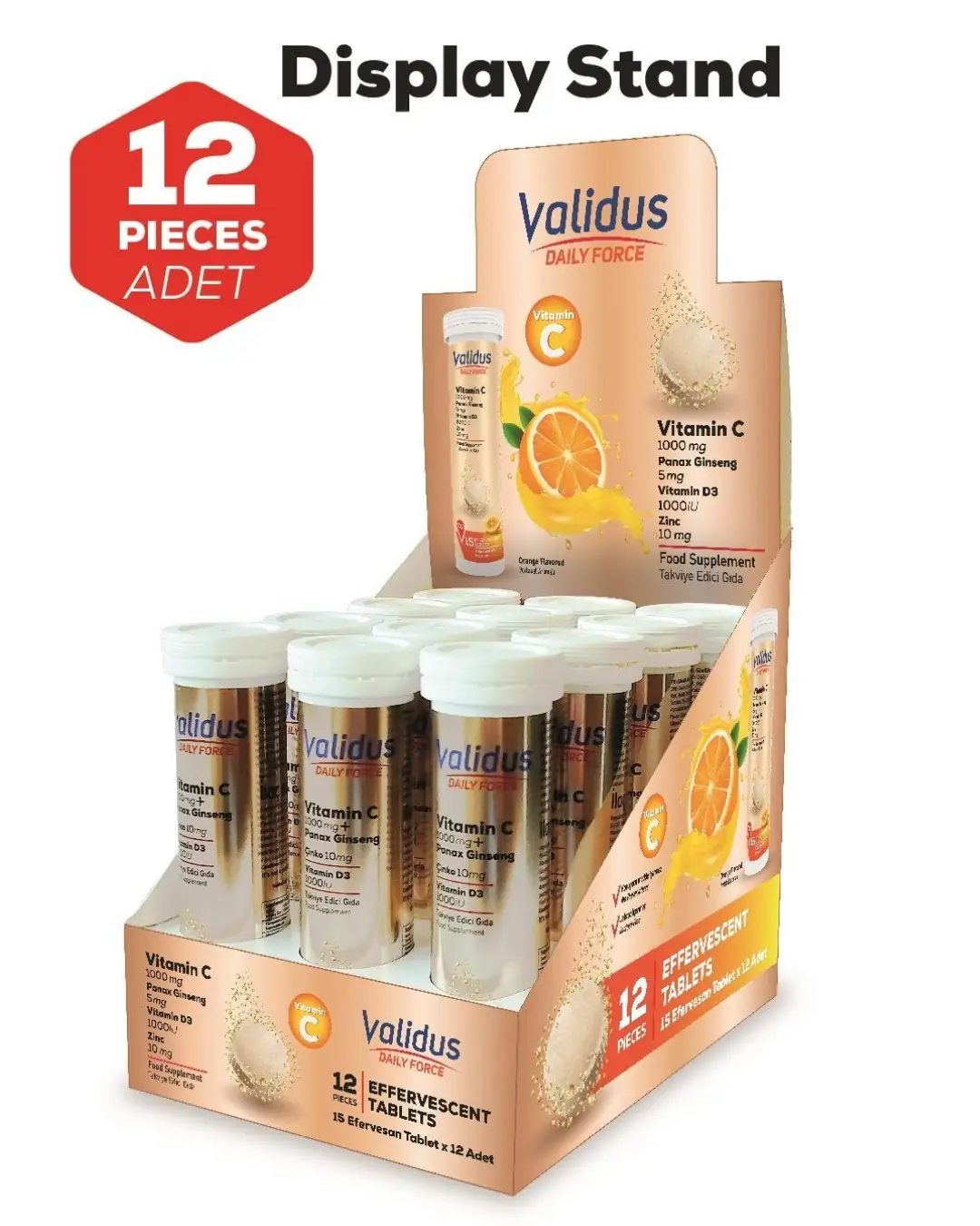 Validus Daily Force Tablet Effervescent 12 Stand Fiyatı ve Yorumları