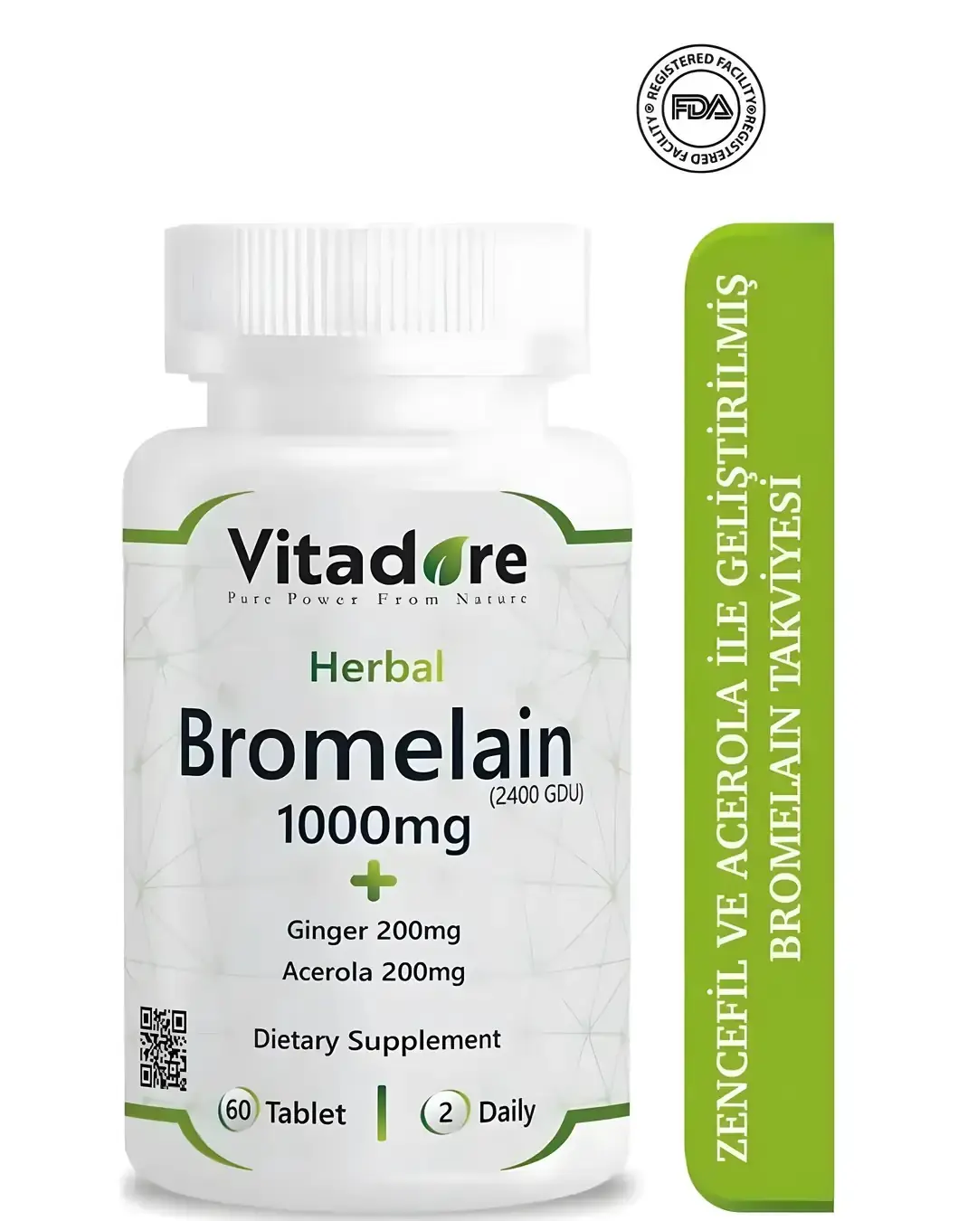 Vitadore Bromelain 1000 mg & Ginger & Acerola – 60 Tablet