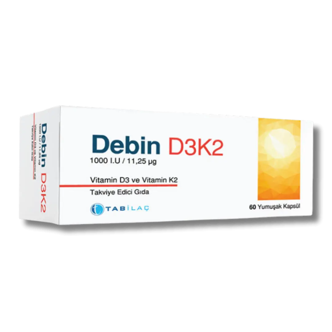 Debin D3K2 Takviye Edici Gıda 60 Yumuşak Kapsül Fiyatı ve Yorumları