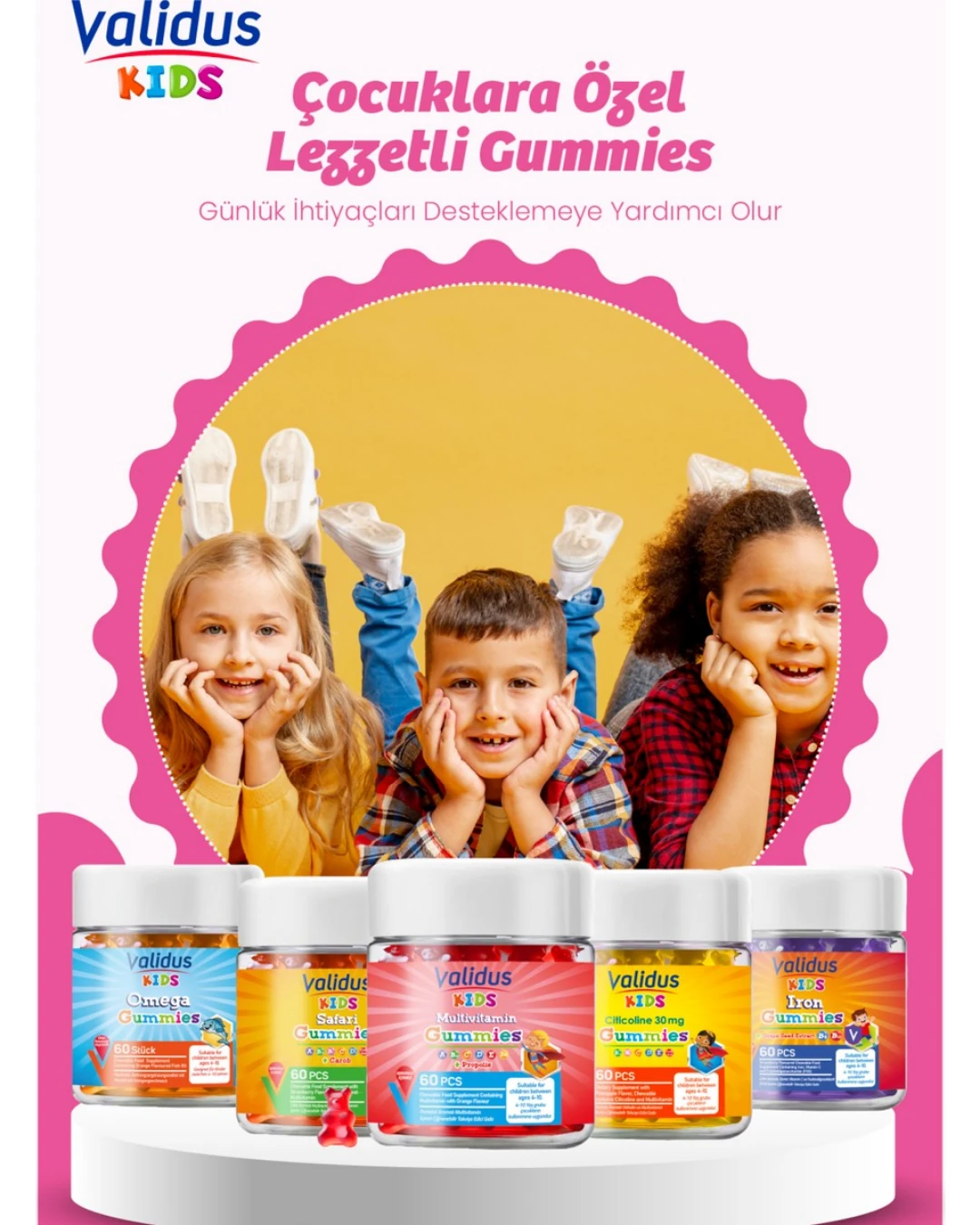Validus Kids Gummies Set 5x60 Fiyatı ve Yorumları