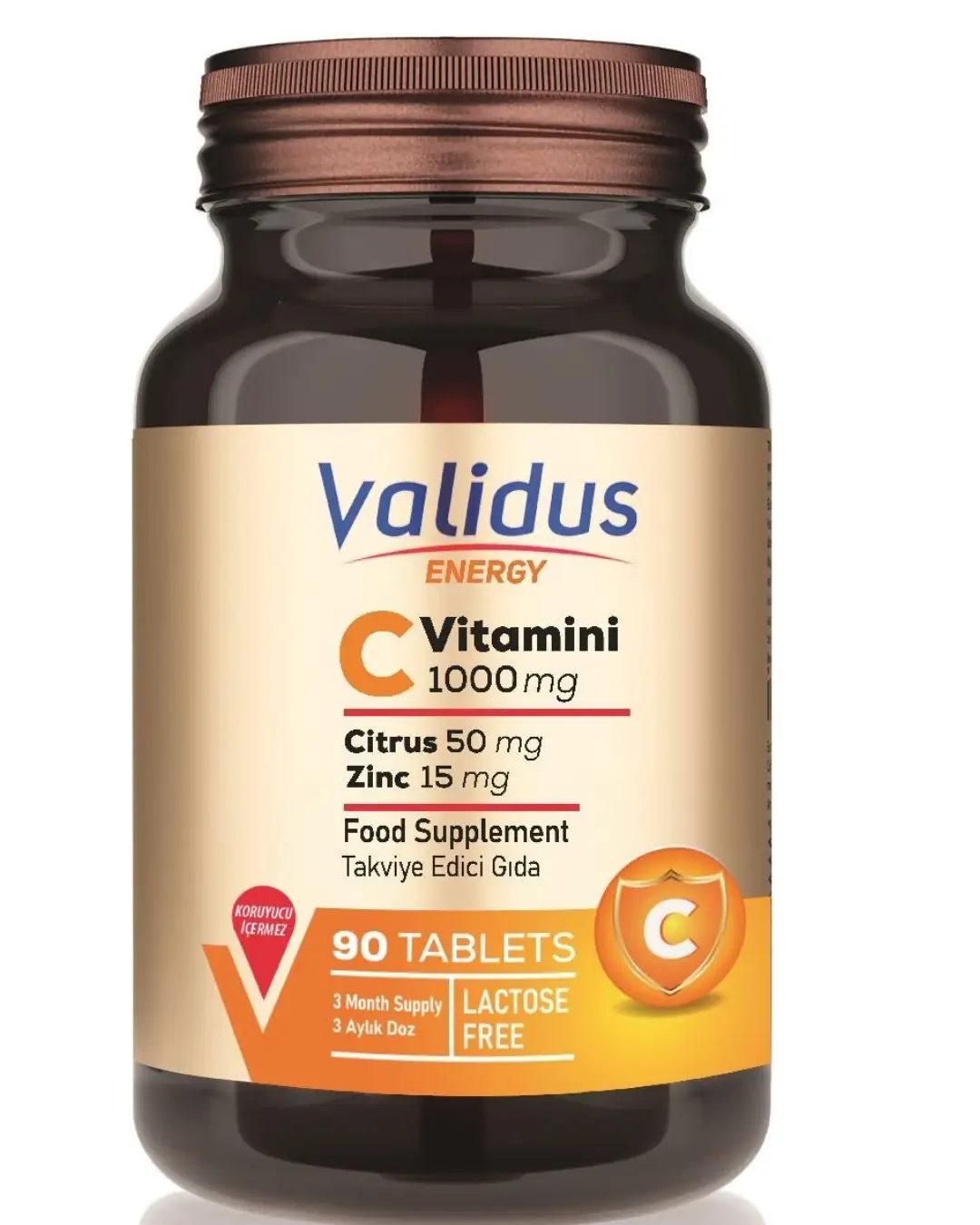 Validus Vitamin C 1000 Mg + Citrus + Zinc 90 Tablet Fiyatı