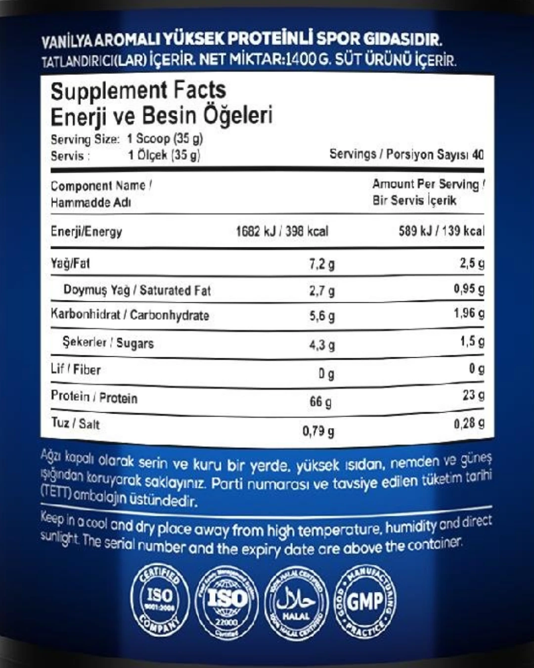 Validus Whey Protein Complex (Vanilla) 1400 g Fiyat ve Yorumları