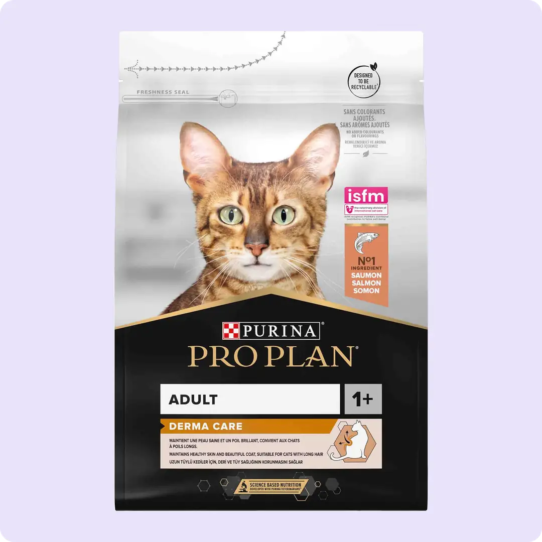 Pro Plan Derma Care Somonlu Tüy Yumağı Önleyici Yetişkin Kedi Maması 3 kg