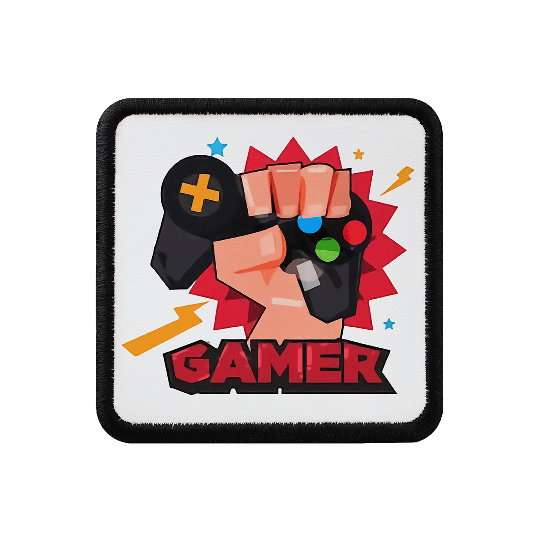 V1 Gamer - Unisex White Patch with 1bs Code Logo - BlackBörk