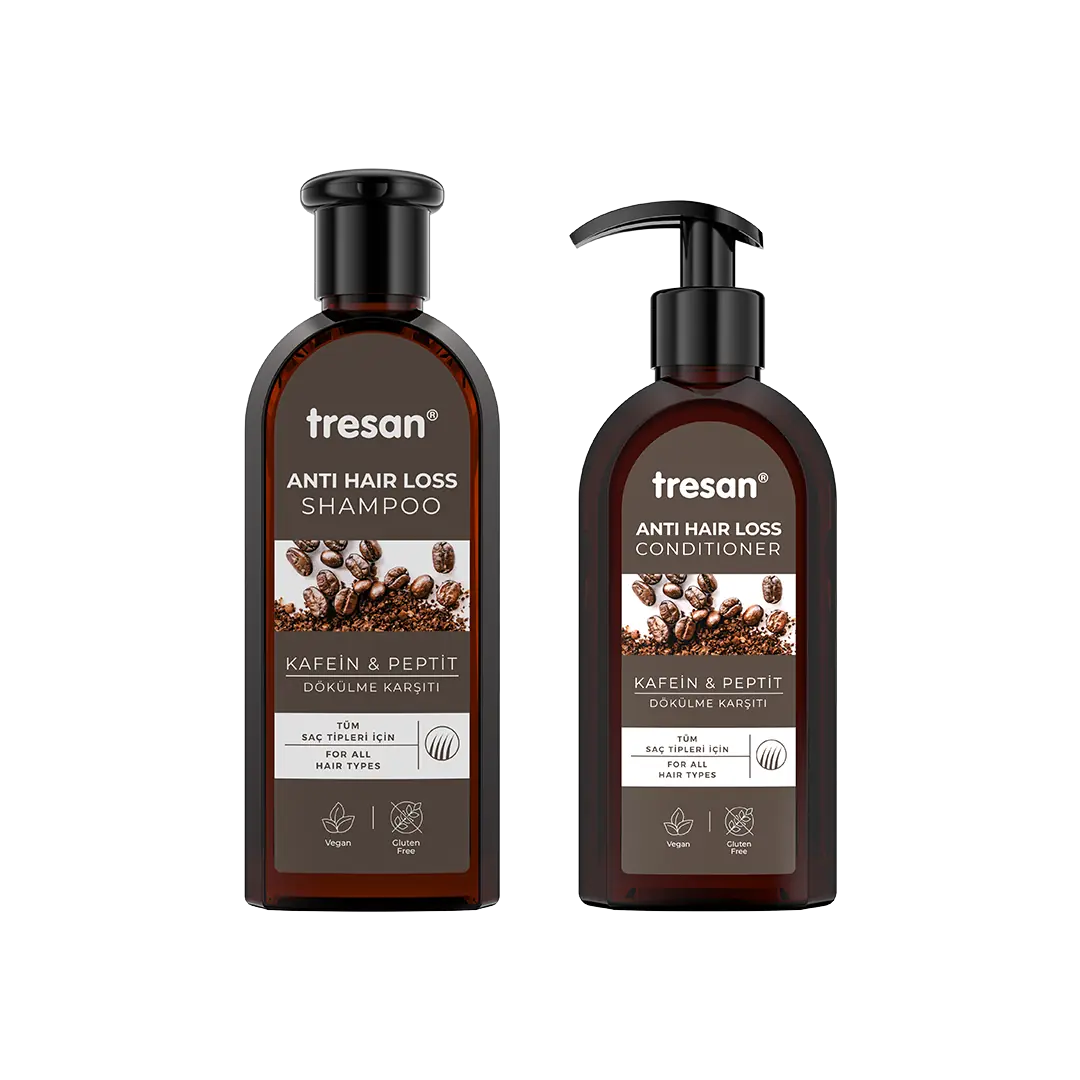 Kafein & Peptit Dökülme Karşıtı Şampuan + Saç Kremi | Tresan