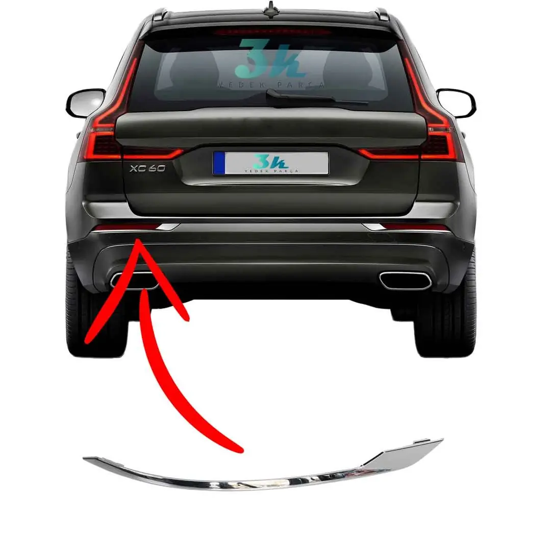Volvo Xc60 Arka Tampon Krom Çıtası 2018-2025 Sol-31449137