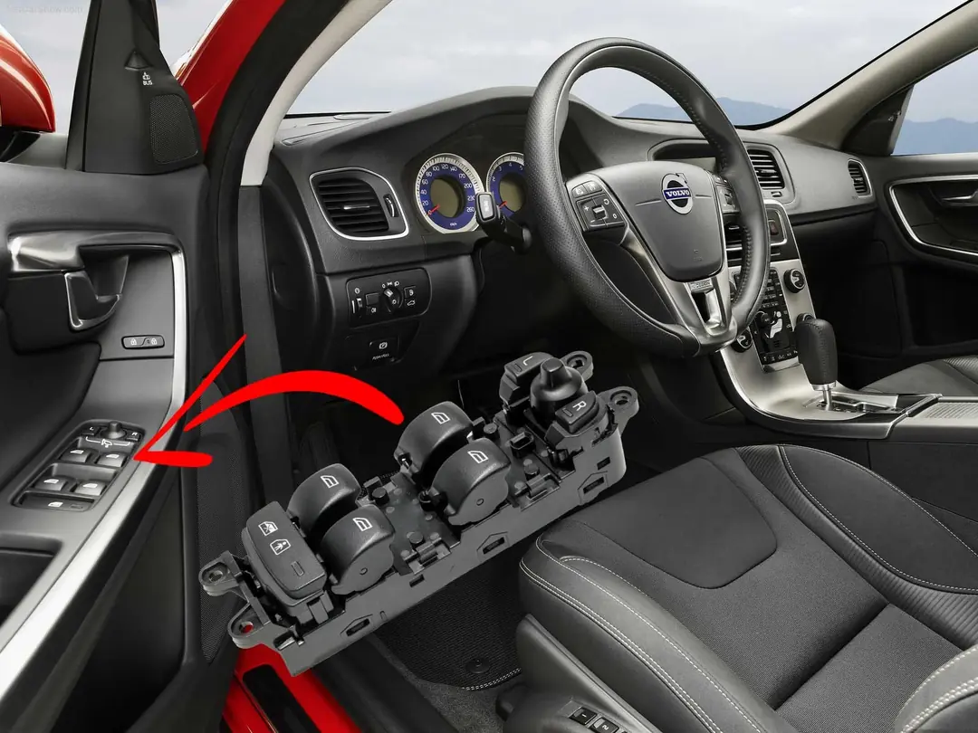 S40 V50 C30 S60 V60 S80 V70 V40 Cam Açma Düğmesi Sol Ön-31334348