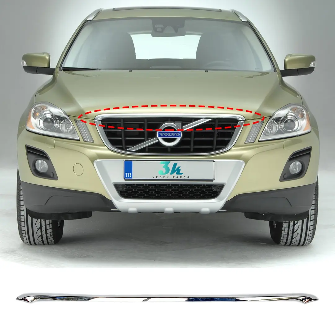 Volvo Xc60 Kaput Uç Krom Nikelajı Çıtası 2009 2010 2011 2012 2013-31290998