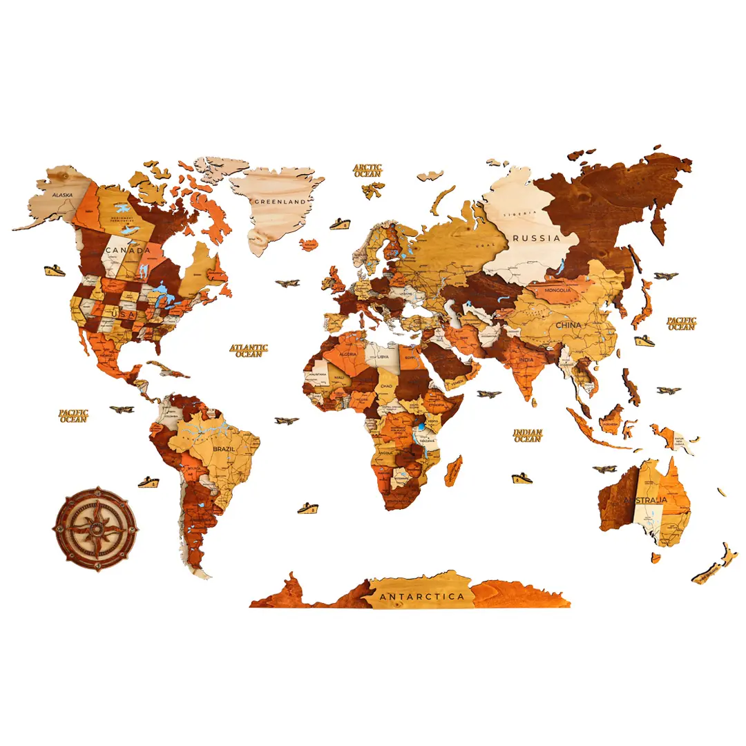 Classic Detaylı Dünya Haritası