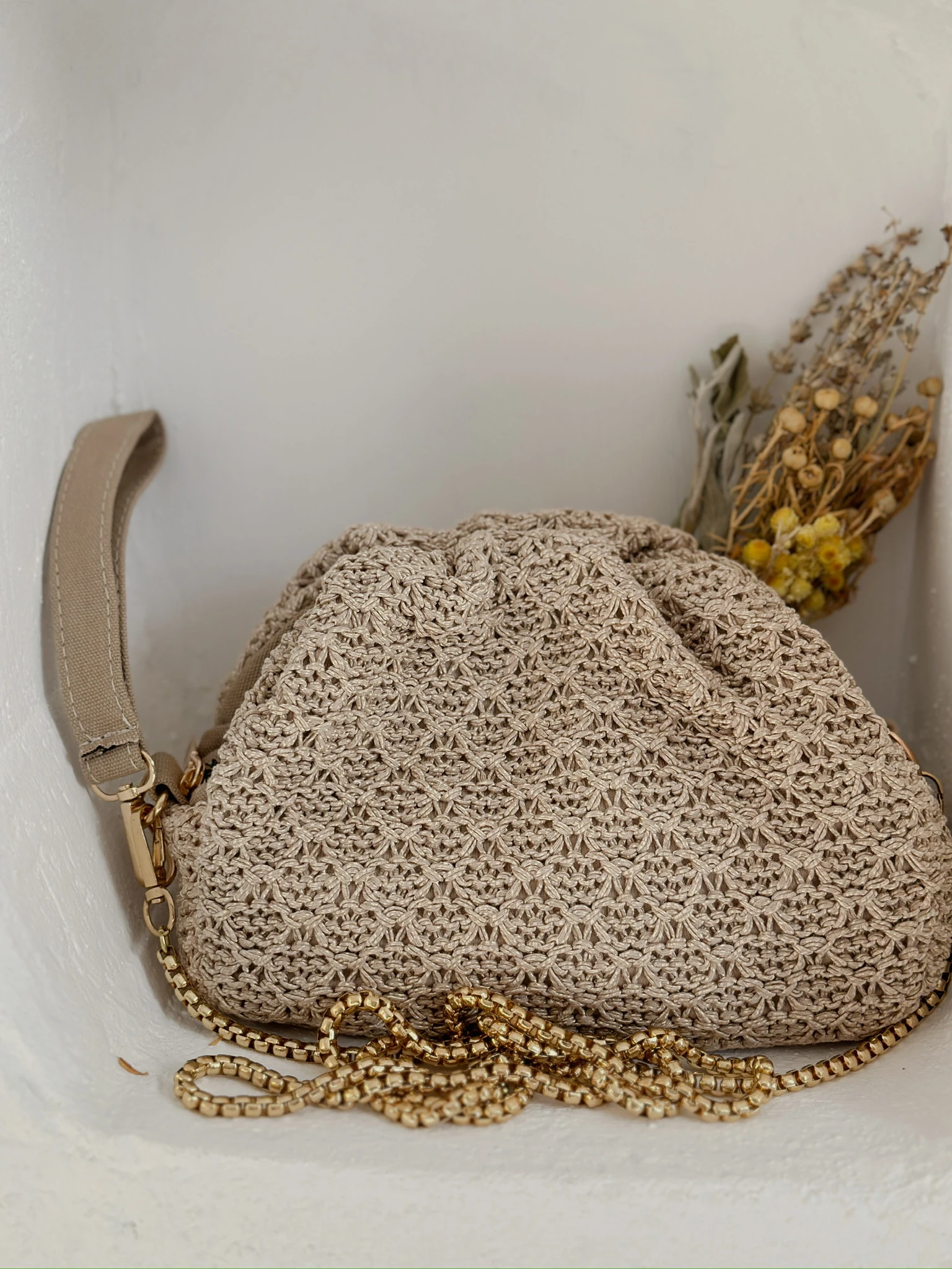 02 MİNİ ÇANTA DOĞAL BEJ