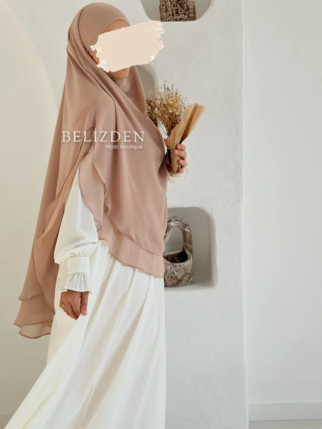 ASYA ŞIFON 2 KAT SUFLE BEJ