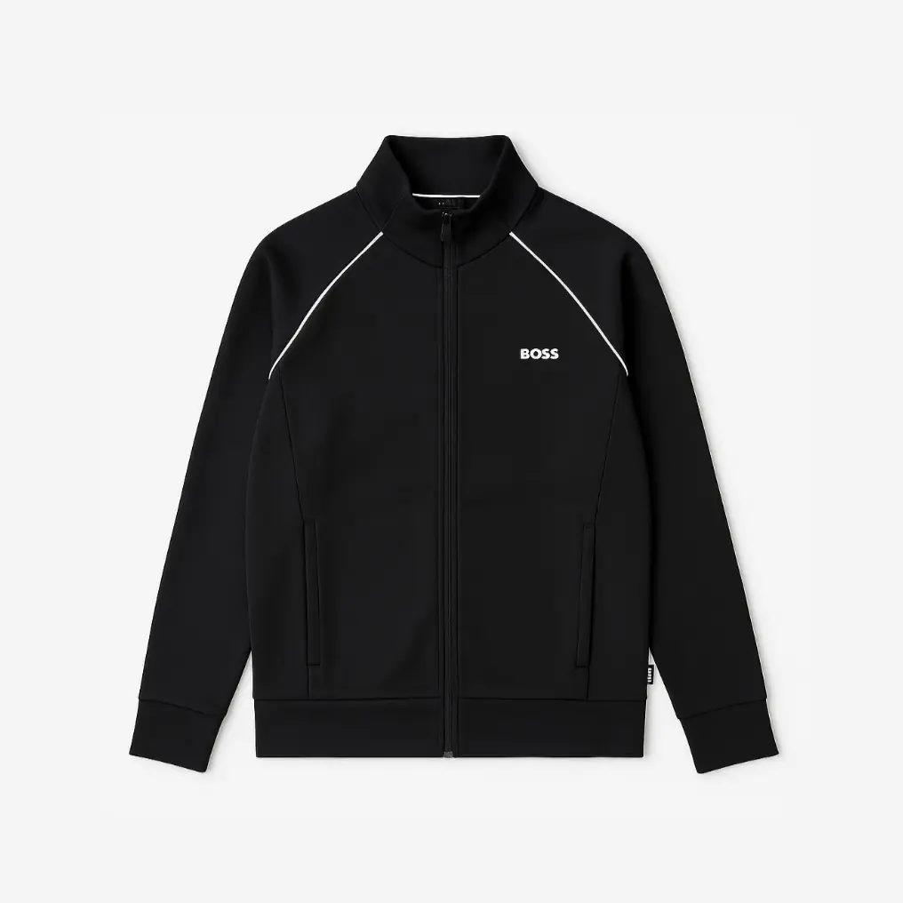 Mini Hugo Boss Logo Mercerised Fermuarlı Üst